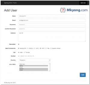 Spring MVC form handling example - Mkyong.com