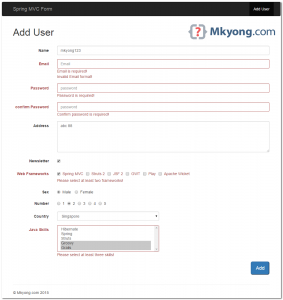 Spring MVC form handling example - Mkyong.com