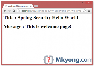 Spring Security hello world example - Mkyong.com