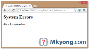 Spring MVC @ExceptionHandler Example - Mkyong.com