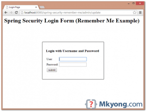 Spring Security Remember Me Example - Mkyong.com