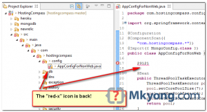 Eclipse - red-x icon didn't display on project explorer - Mkyong.com