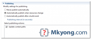 How to configure hot deploy in Eclipse - Mkyong.com