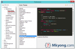 How to change Eclipse theme - Mkyong.com