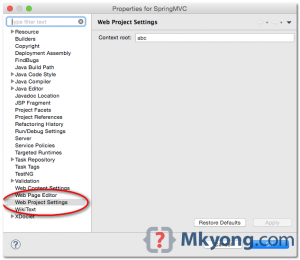 Eclipse - How to change web project context root - Mkyong.com