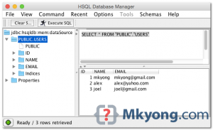 Spring embedded database examples - Mkyong.com