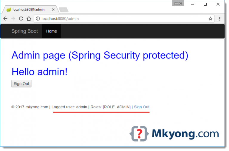 Spring Boot + Spring Security + Thymeleaf example - Mkyong.com